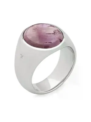 Tom Wood Oval Sakura Signet Ring - Silver