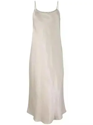 Vince Satin Midi Slip Dress - Neutrals