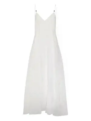 Brunello Cucinelli Monili Chain-detail Organza Dress - White