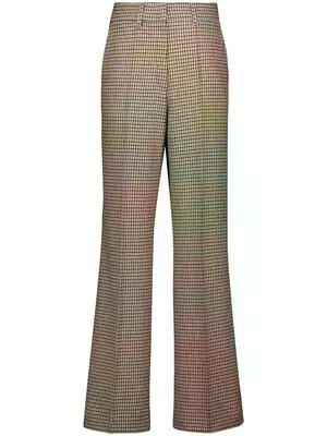 PAULA Houndstooth Flared Trousers
