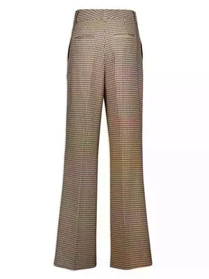 PAULA Houndstooth Flared Trousers