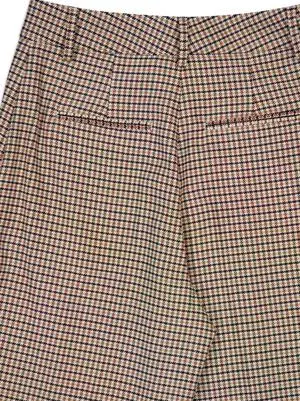 PAULA Houndstooth Flared Trousers