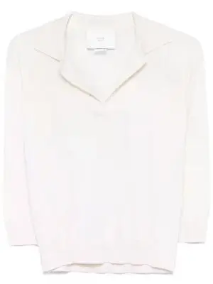 VANISÈ Fine-ribbed T-shirt - Neutrals