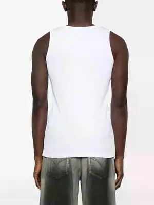 Gcds Logo-embroidered Tank Top - White
