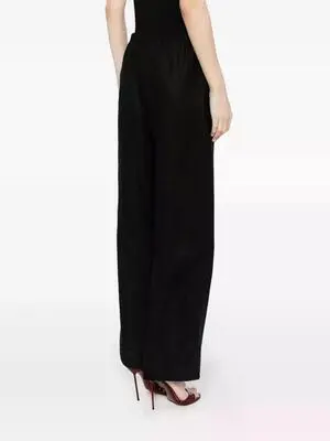 REFORMATION Olina Linen Trousers - Black