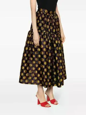 La DoubleJ Oscar Graphic-print Midi Skirt