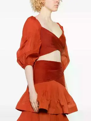 Zimmermann Pleated Top - Red