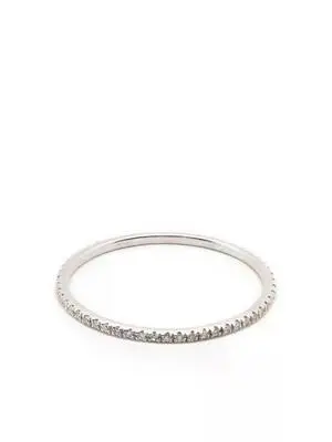 Ef Collection 14kt White Gold Diamond Eternity Stack Ring - Silver