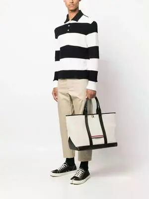 Thom Browne Rwb Stripe Tote Bag