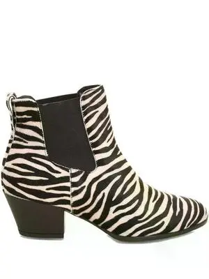 Hogan Zebra-print Chelsea Boots - Black