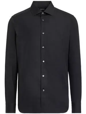 Zegna Trofeo Cotton Shirt - Black