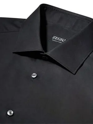 Zegna Trofeo Cotton Shirt - Black
