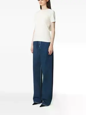 Nina Ricci Plunging Draped Back T-shirt