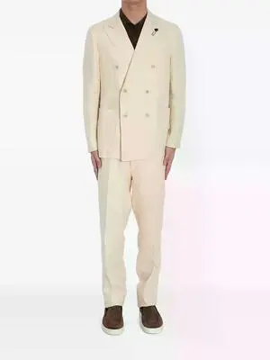 LARDINI Double-breasted Blazer - Neutrals