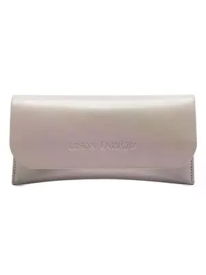 Linda Farrow Oval Tortoiseshell Effect Sunglasses