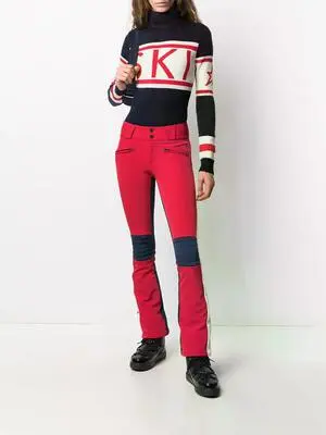 Perfect Moment Intarsia Knit Roll Neck Jumper - Blue
