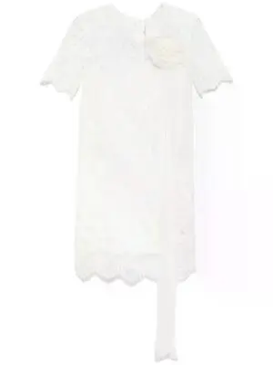 Ermanno Scervino Floral-lace Mini Dress - White