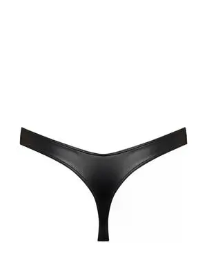 MAISON CLOSE Splash Thong Bikini Bottoms - Black