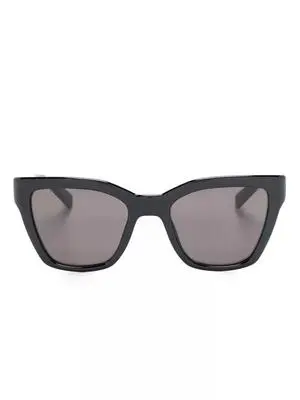 Saint Laurent Logo-engraved Square-frame Sunglasses - Black