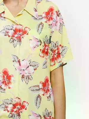 Palm Angels Hibiscus Print Short Sleeve Shirt