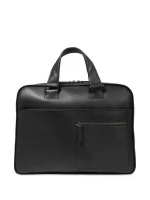 LANCEL Logo-embossed Leather Laptop Bag - Black