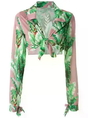 AMIR SLAMA Printed Crop Top
