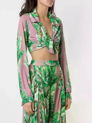 AMIR SLAMA Printed Crop Top
