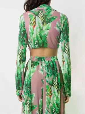 AMIR SLAMA Printed Crop Top