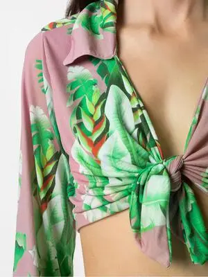AMIR SLAMA Printed Crop Top