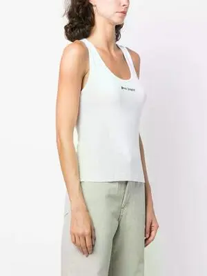 Palm Angels Logo-print Ribbed Tank Top