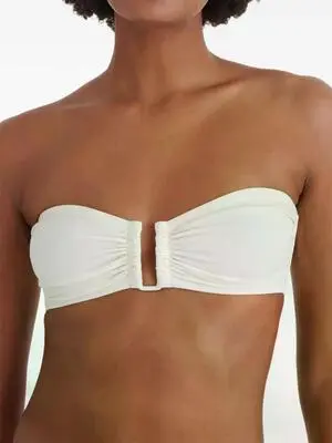 ERES Ruched Bandeau Bikini Top - White