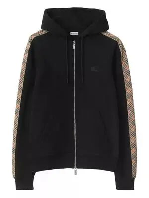 Burberry Check-trim Cotton Hoodie
