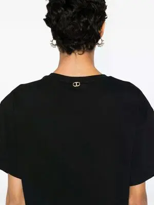 TWINSET Lace-trimmed Jersey T-shirt