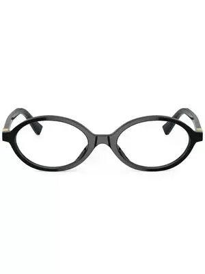 Miu Miu Oval Optical Glasses - Black