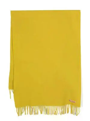 Acne Studios Fringed-edge Wool Scarf - Yellow
