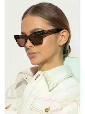 Off-White Cincinnati Cat-eye Sunglasses - Brown