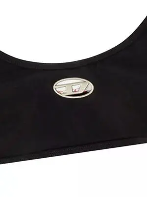 DIESEL® Oval D Logo Plaque Bikini Top