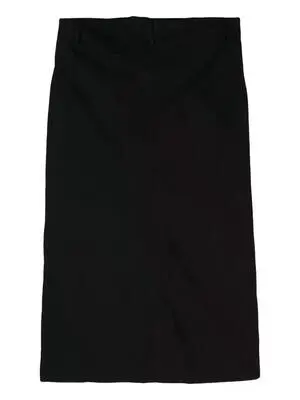 Yohji Yamamoto Side-slit Denim Maxi Skirt