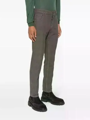 Jacob Cohen Mini Check-print Skinny Trousers - Brown