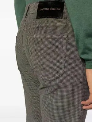 Jacob Cohen Mini Check-print Skinny Trousers - Brown
