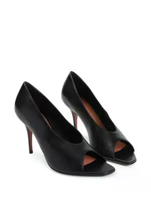 Amina Muaddi Leather Sandals