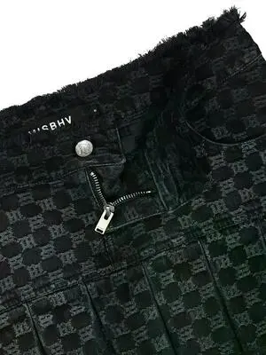 MISBHV Monogram Pleated Mini Skirt