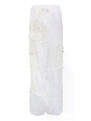 CAVIA Panelled Broderie-anglaise Cargo Trousers