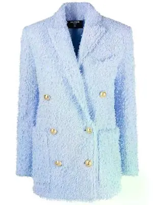 Balmain Oversized Double-breasted Tweed Blazer