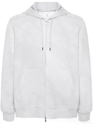 Brunello Cucinelli Mélange-effect Zipped Hoodie