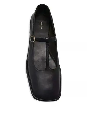 THE ROW T-strap Ballerina Shoes - Black