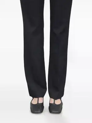 THE ROW T-strap Ballerina Shoes - Black
