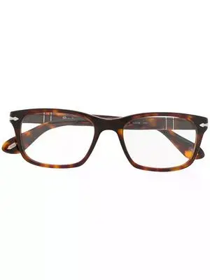 Persol Tortoiseshell Square Frame Glasses - Brown