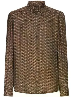 Dolce & Gabbana Geometric-print Silk Shirt