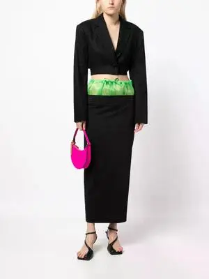 A.W.A.K.E. Mode Two-tone Drawstring Midi Skirt